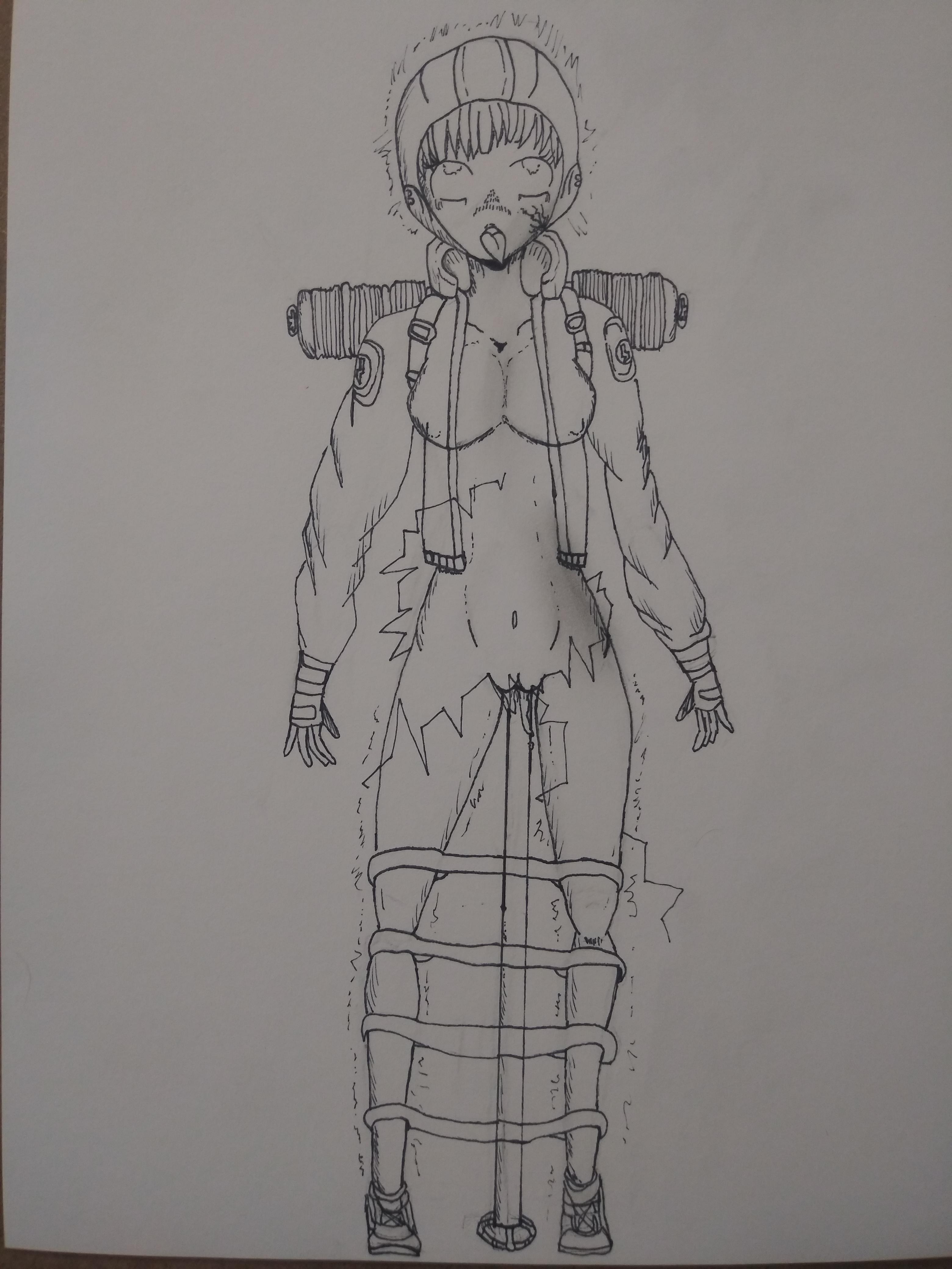 Wattson experimenting. (Pencil and ink markers) | Scrolller