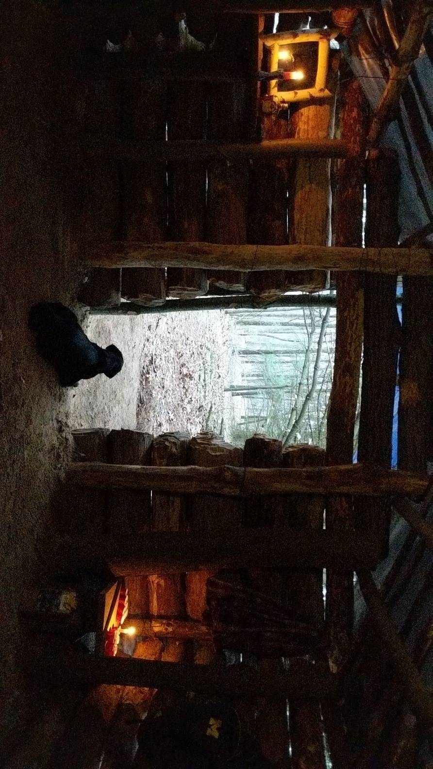 We finally finished the cabin we've been working on. Here's a peek from the inside. | Scrolller