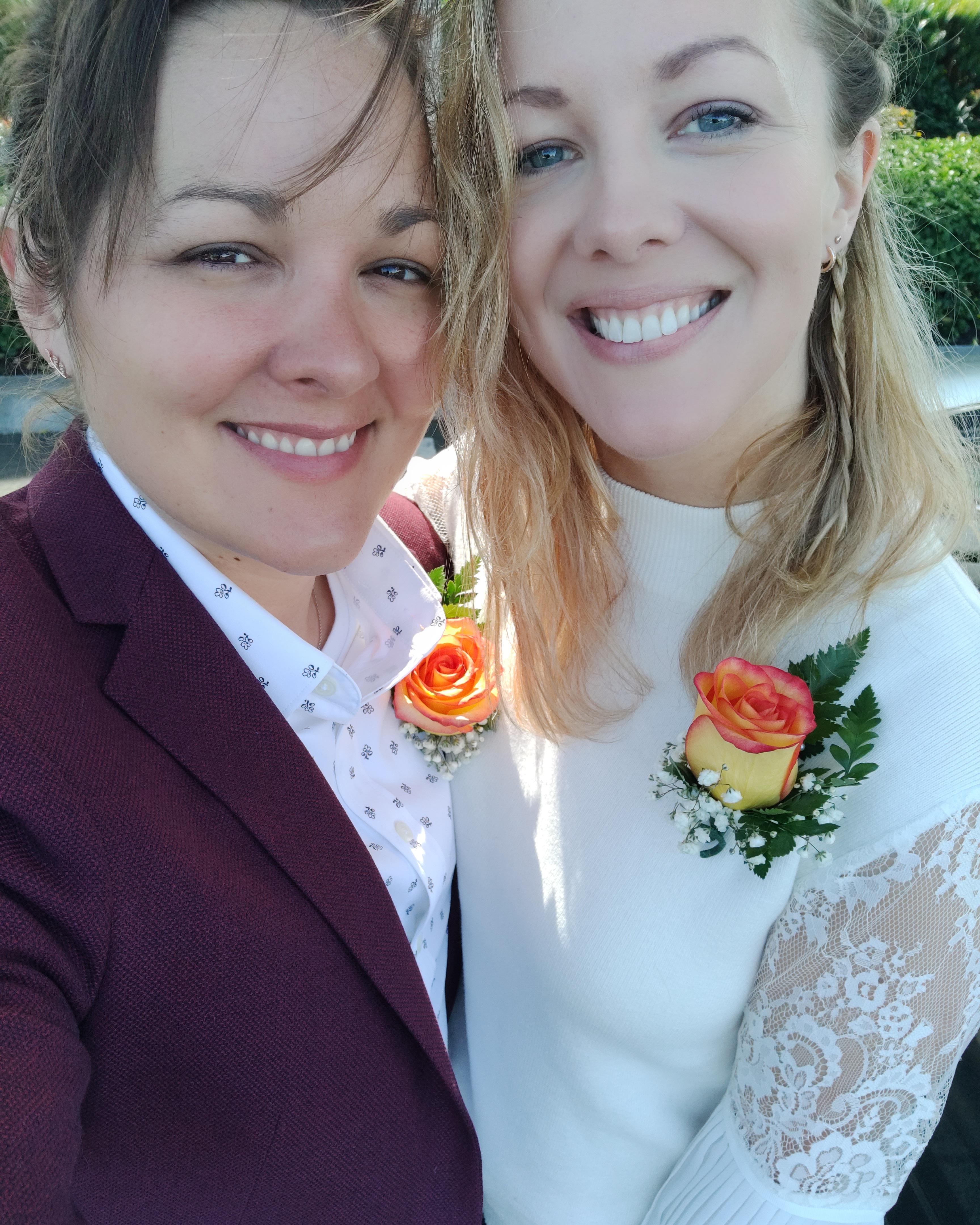 We got married today in California! Closing the distance this year ...