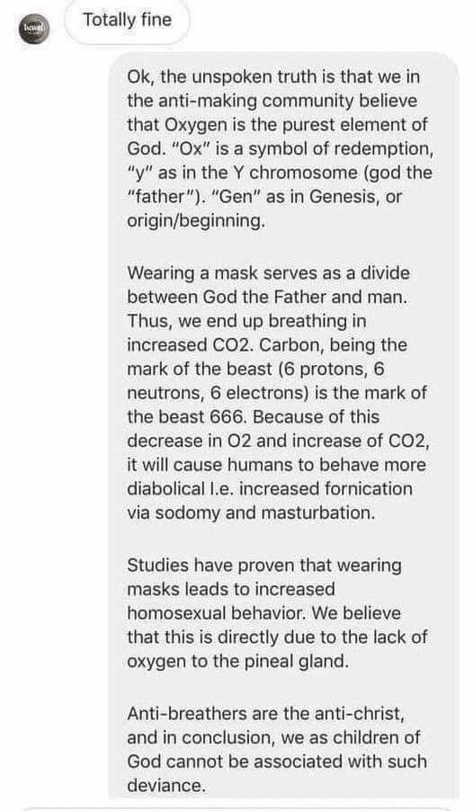 Wear a mask? Not today, Satan! | Scrolller