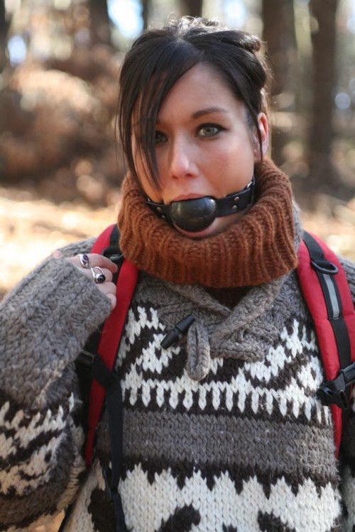Wearing a black ballgag under a sweater | Scrolller