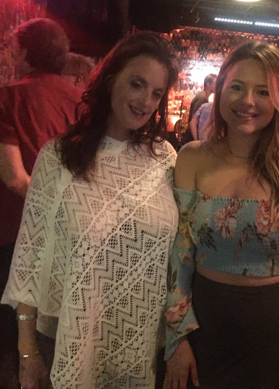 Wearing A See Thru Top At The Bar Scrolller