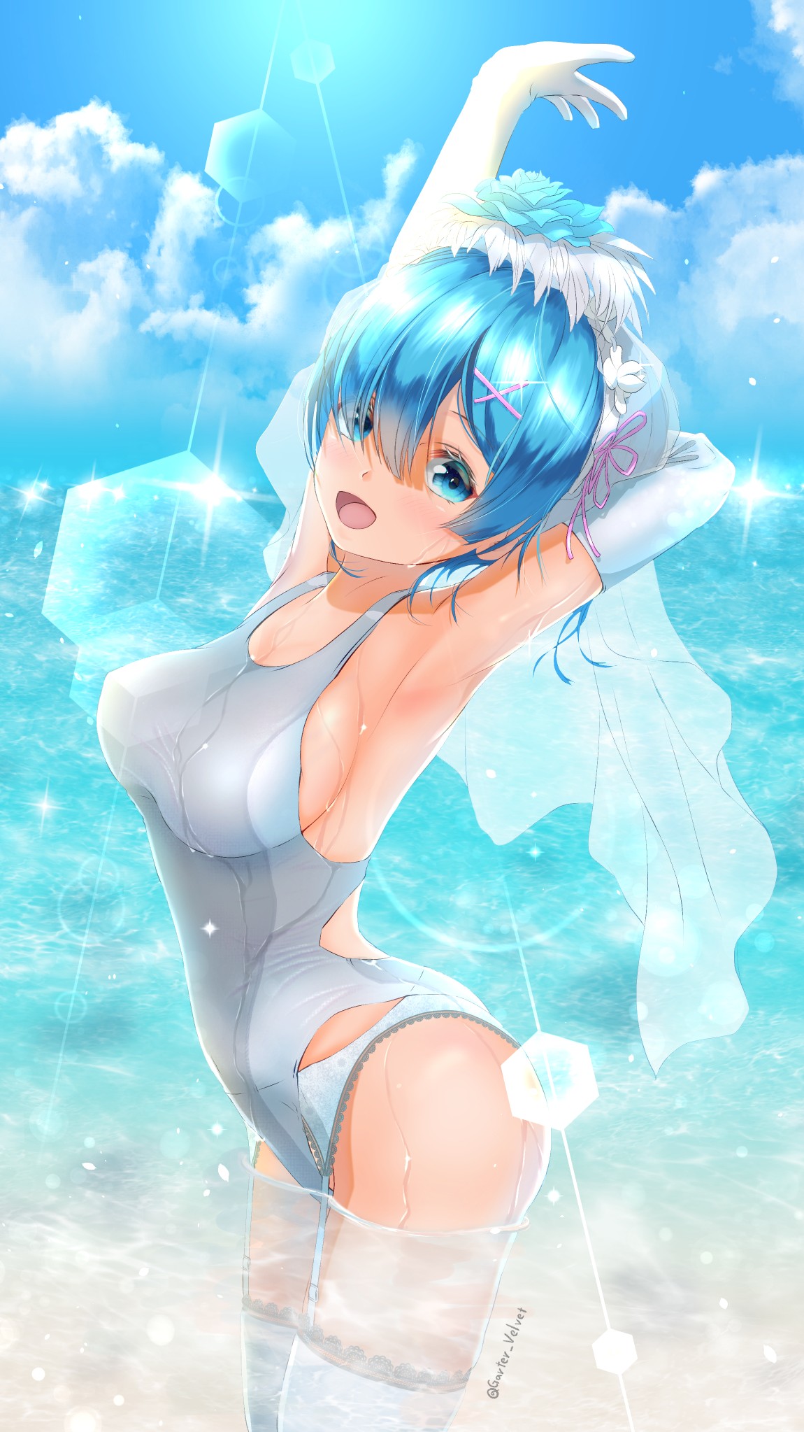 Wedding Rem x Swimsuit (Garter-Velvet) [Re:zero] | Scrolller
