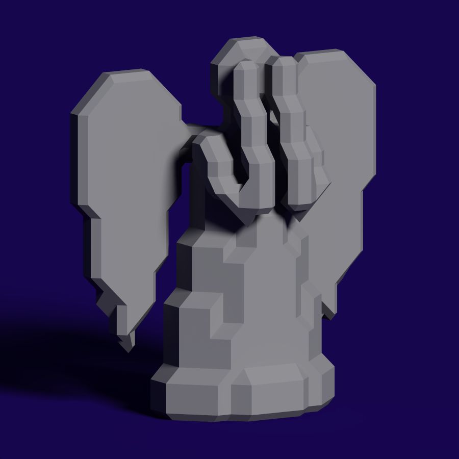 Weeping Angel (MagicaVoxel) | Scrolller