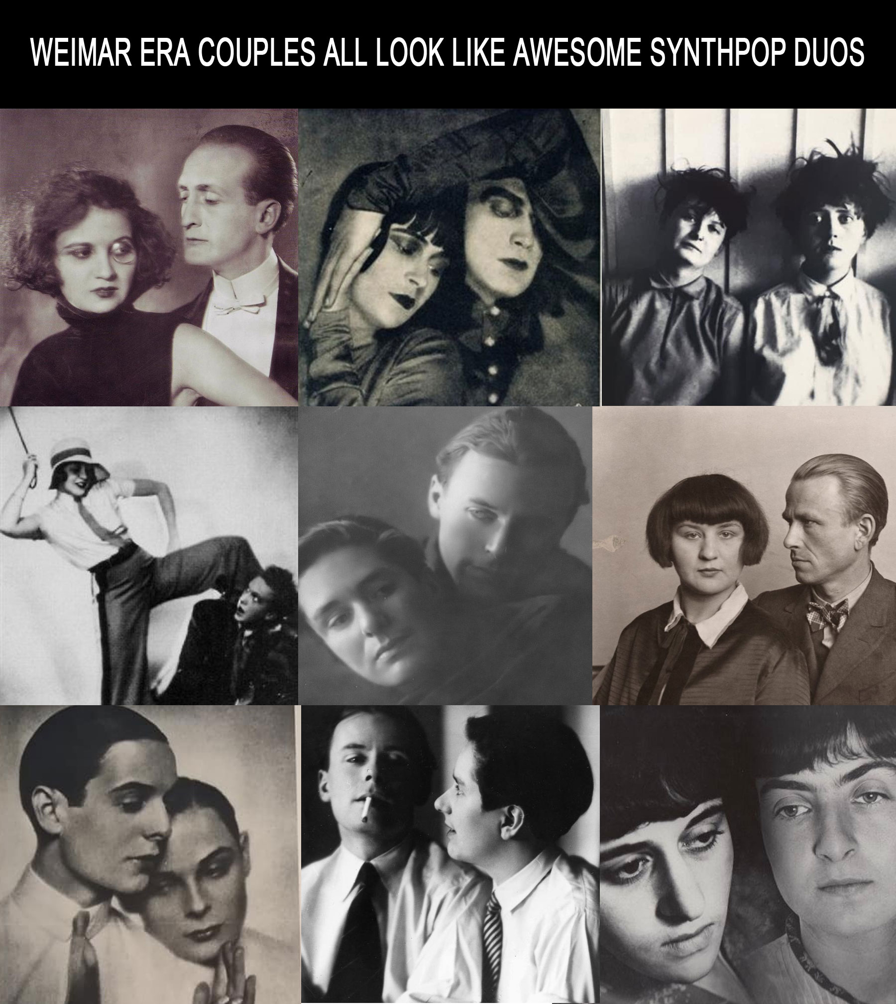 Weimar Era Couples Look Like Awesome Synth Pop Bands Scrolller