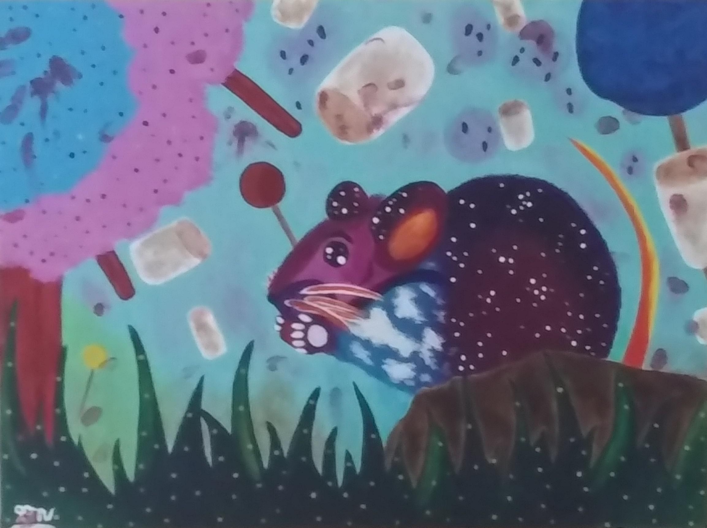 "Welcome to Candy Land!" Me, acrylic, 2018 | Scrolller