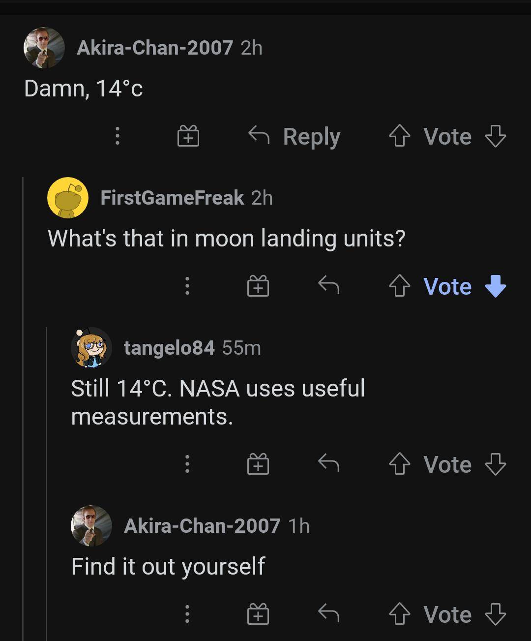 "What's that in moon landing units?" | Scrolller
