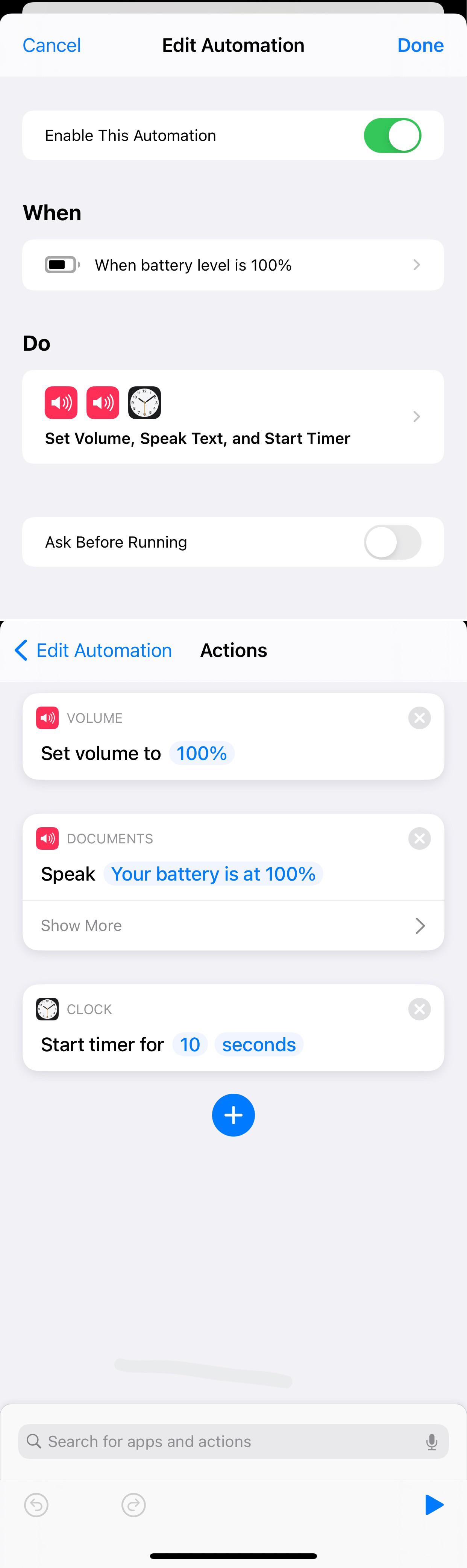 When battery is at 100% notify me to disconnect. | Scrolller