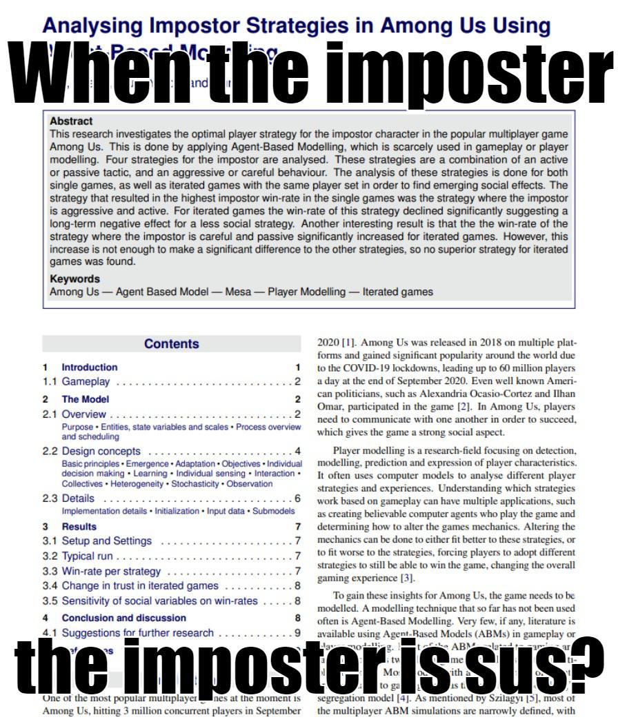 when is the imposter actually sus 🤔🤔🤔 | Scrolller