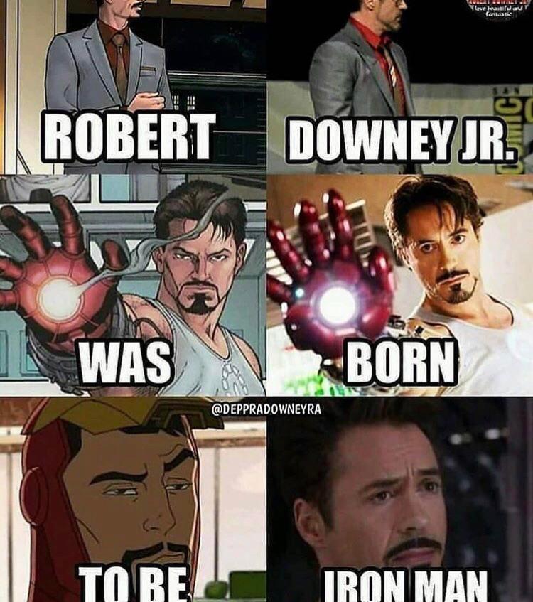 When they’re cringey AND too dumb to realize the comic images are based off of RDJ in an MCU ...