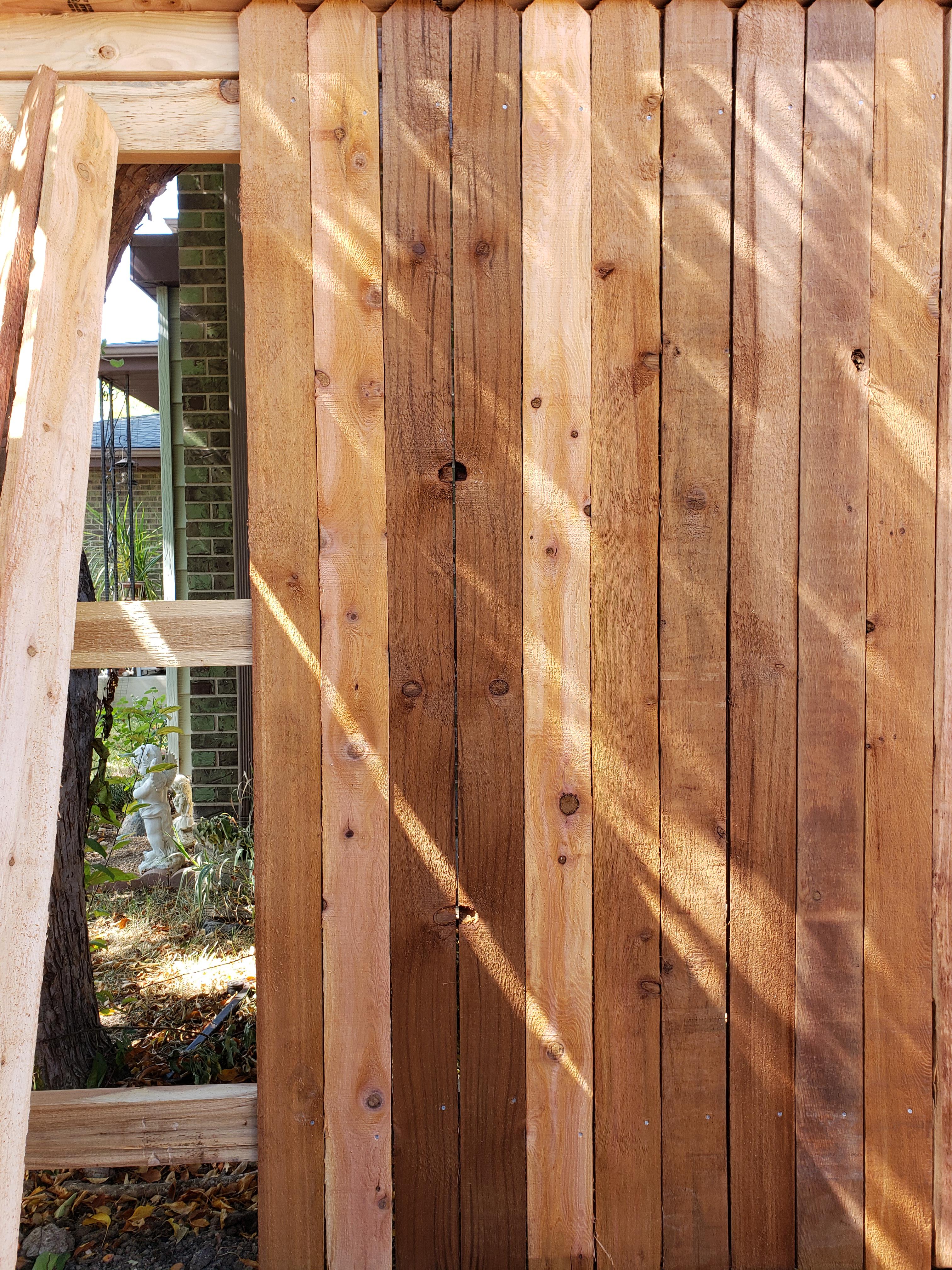 While building this fence I noticed these two pickets have been ...