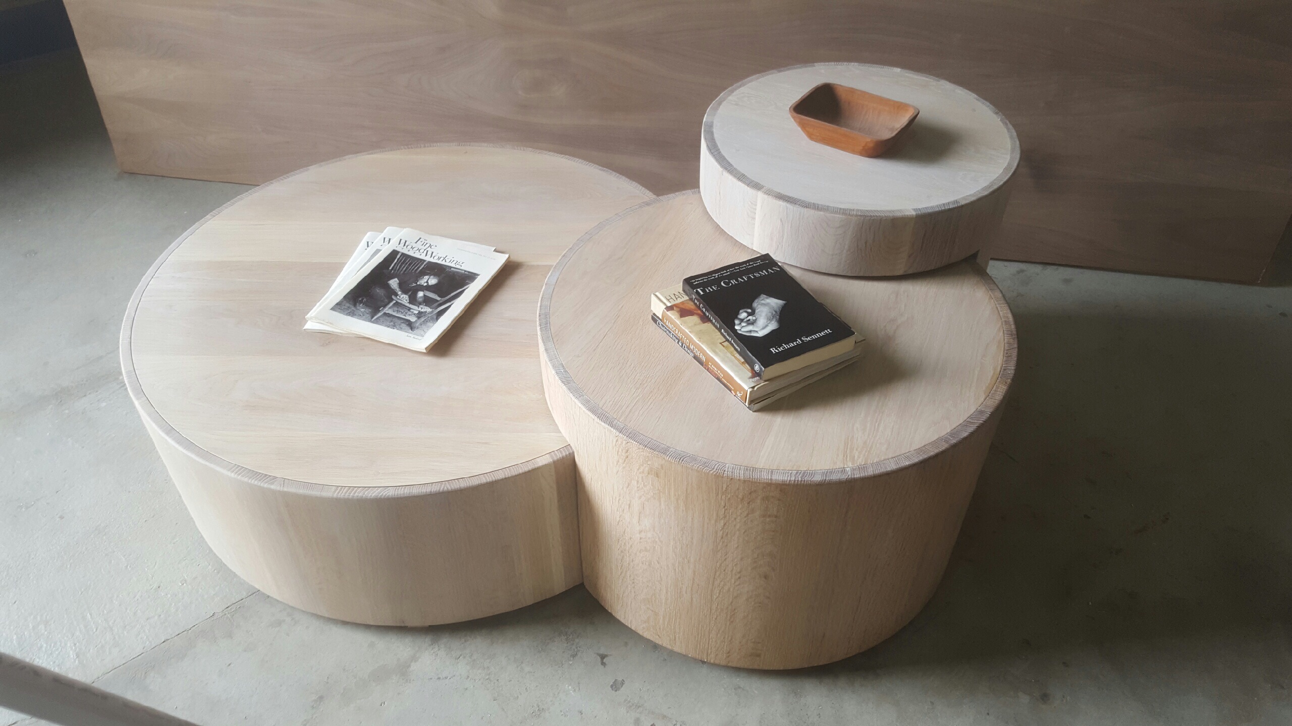 White Oak Nesting Coffee Table by Boles Studio | Scrolller