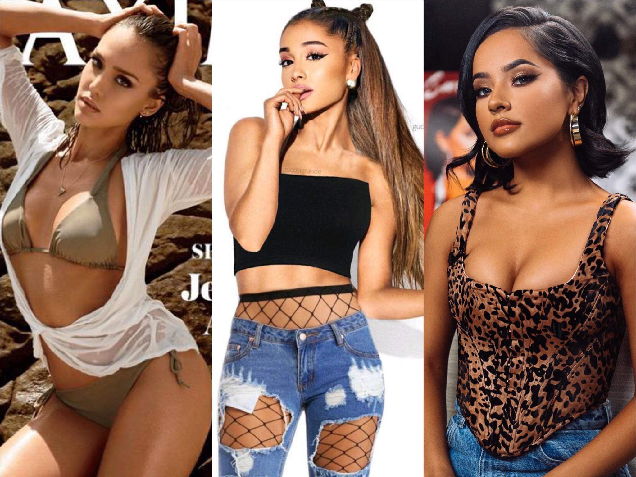 Who should I jerk off to? Jessica Alba, Ariana Grande, Becky G | Scrolller