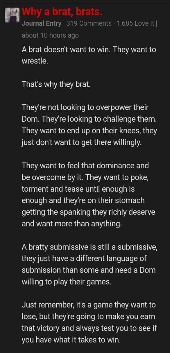 why a brat, brats. | Scrolller