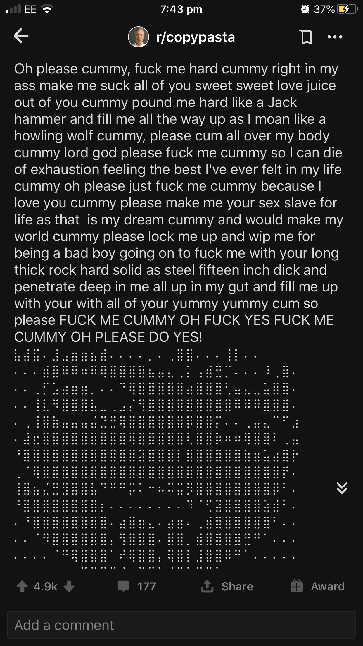 Why do we do this to cummy? | Scrolller