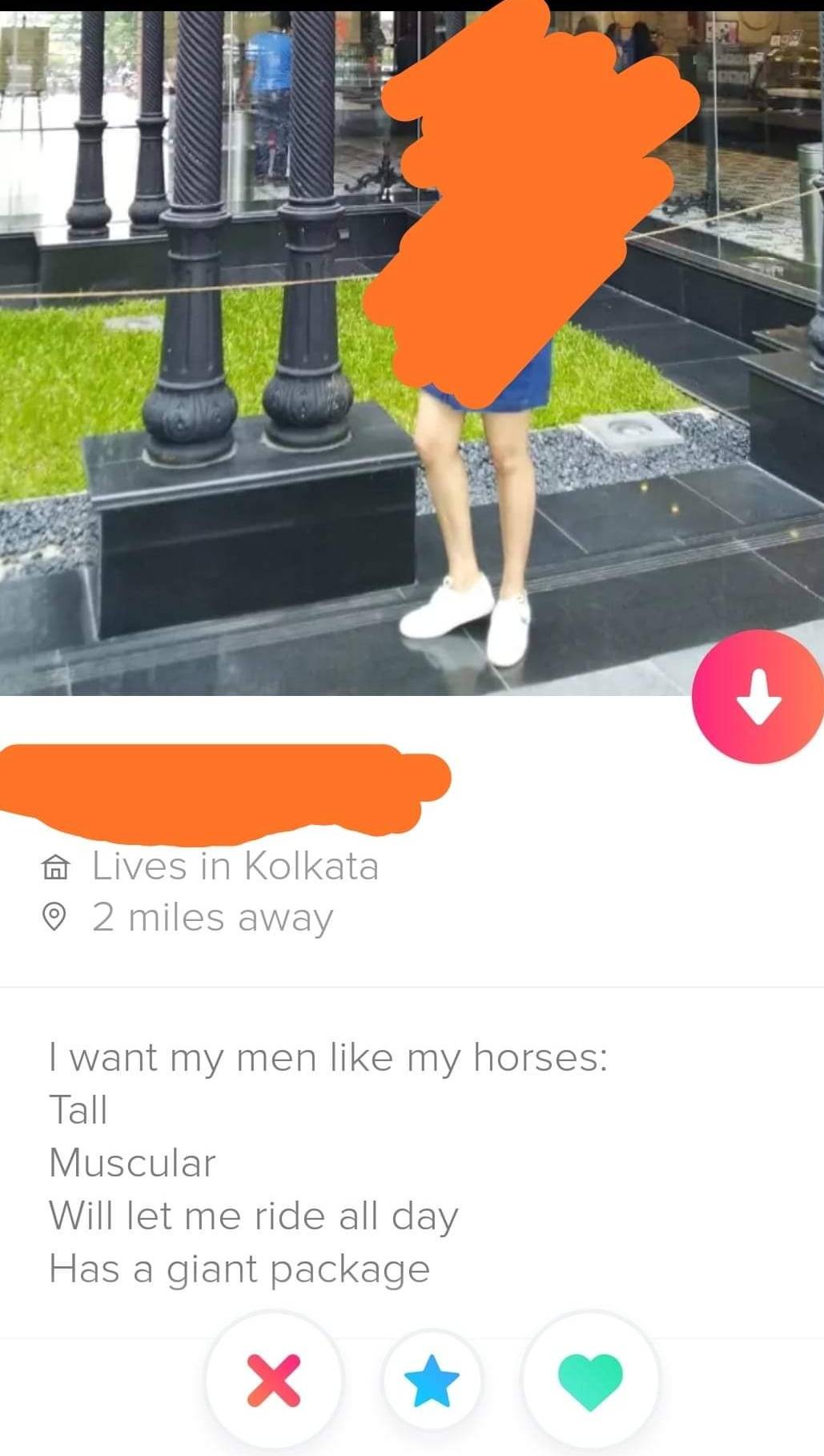 Why does she want a horse with giant package tho | Scrolller