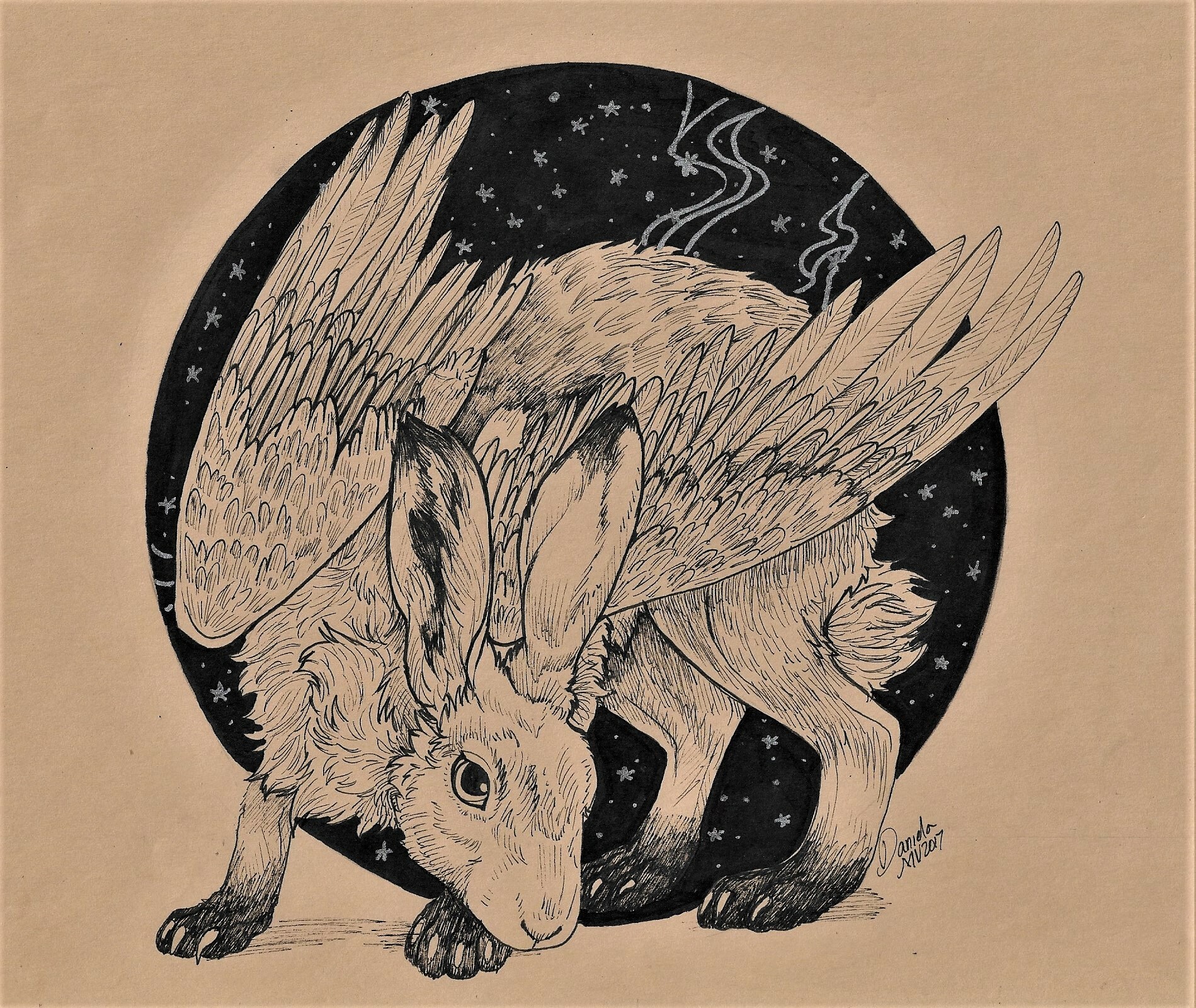 Winged Rabbit by Loba Maior | Scrolller