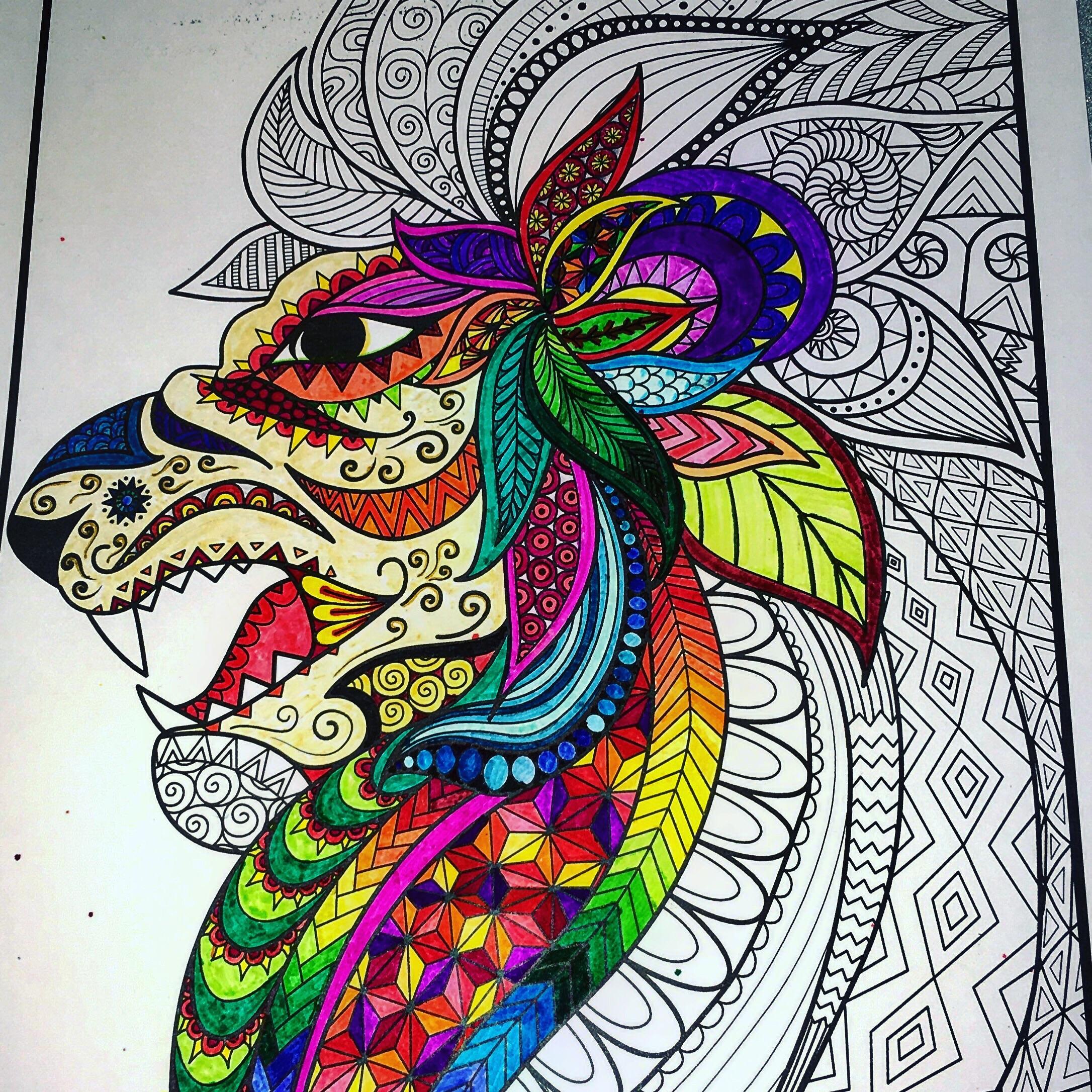 WiP. My first real challenge! Drawing: Mandala Animals 2 | Scrolller