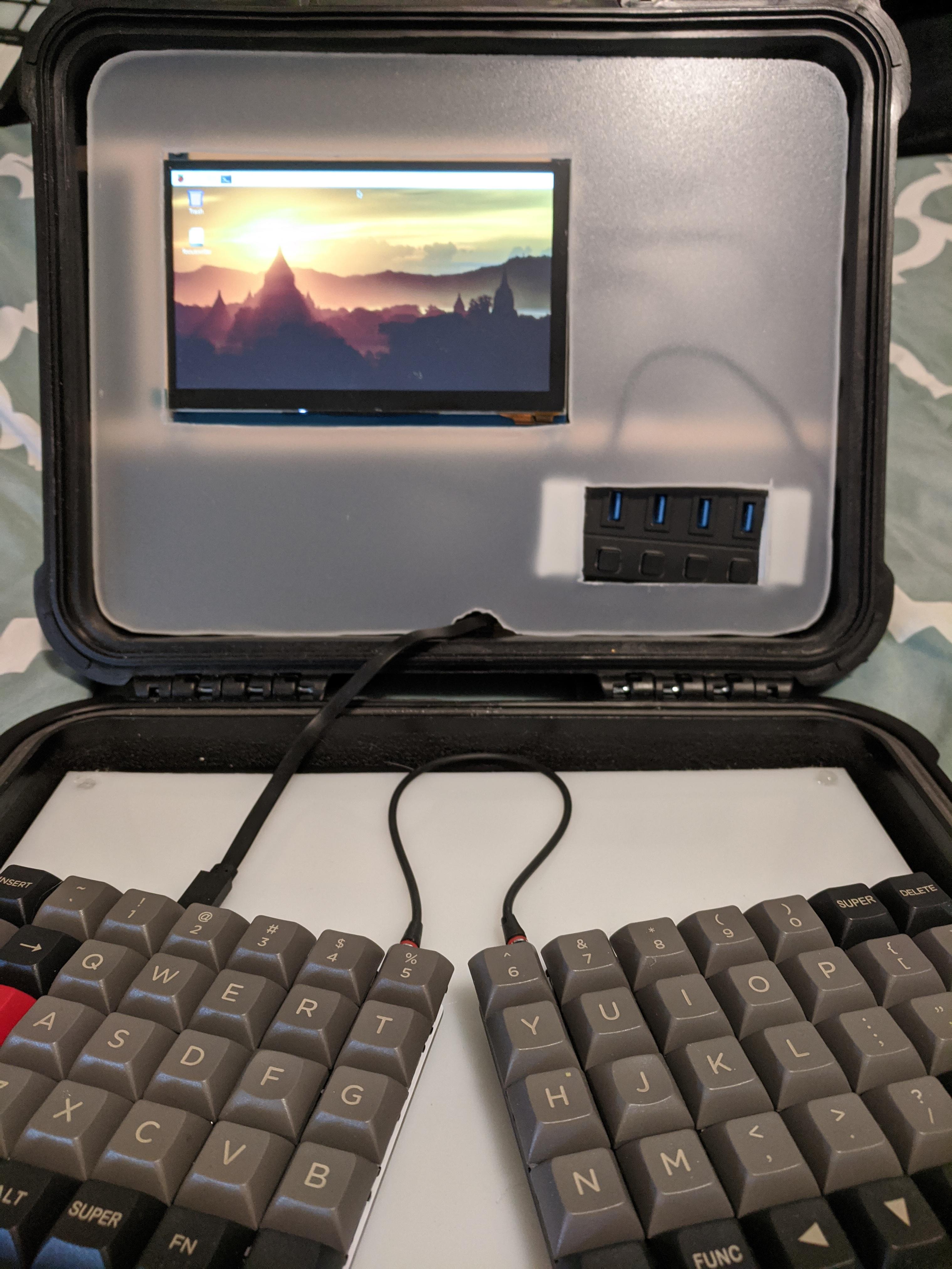 WIP: Rpi4, Apache Case, Mech Keyboard CyberDeck | Scrolller