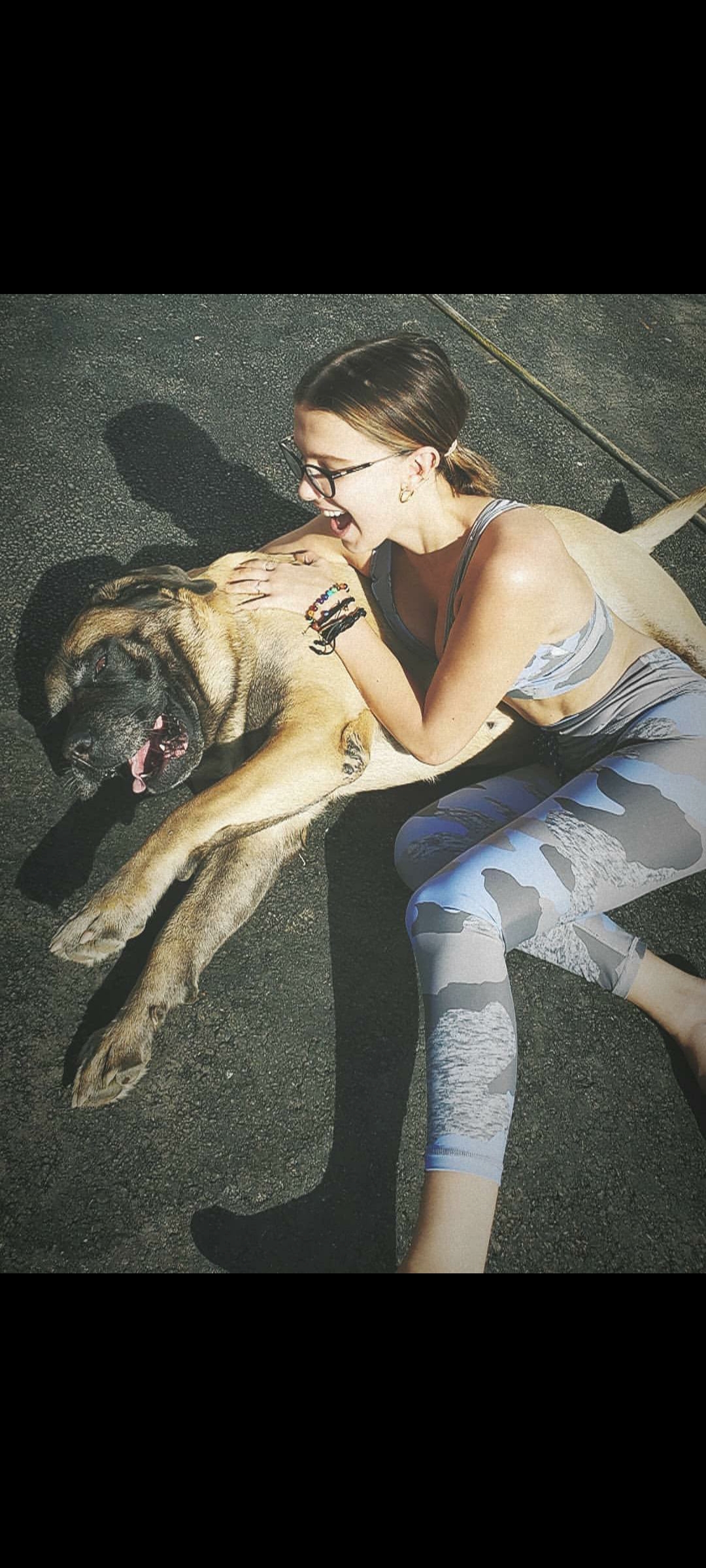 With her dog | Scrolller
