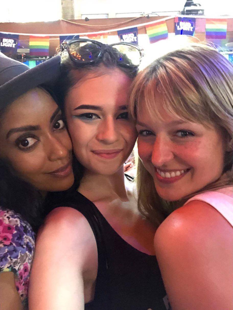 With Melissa Benoist and friend | Scrolller