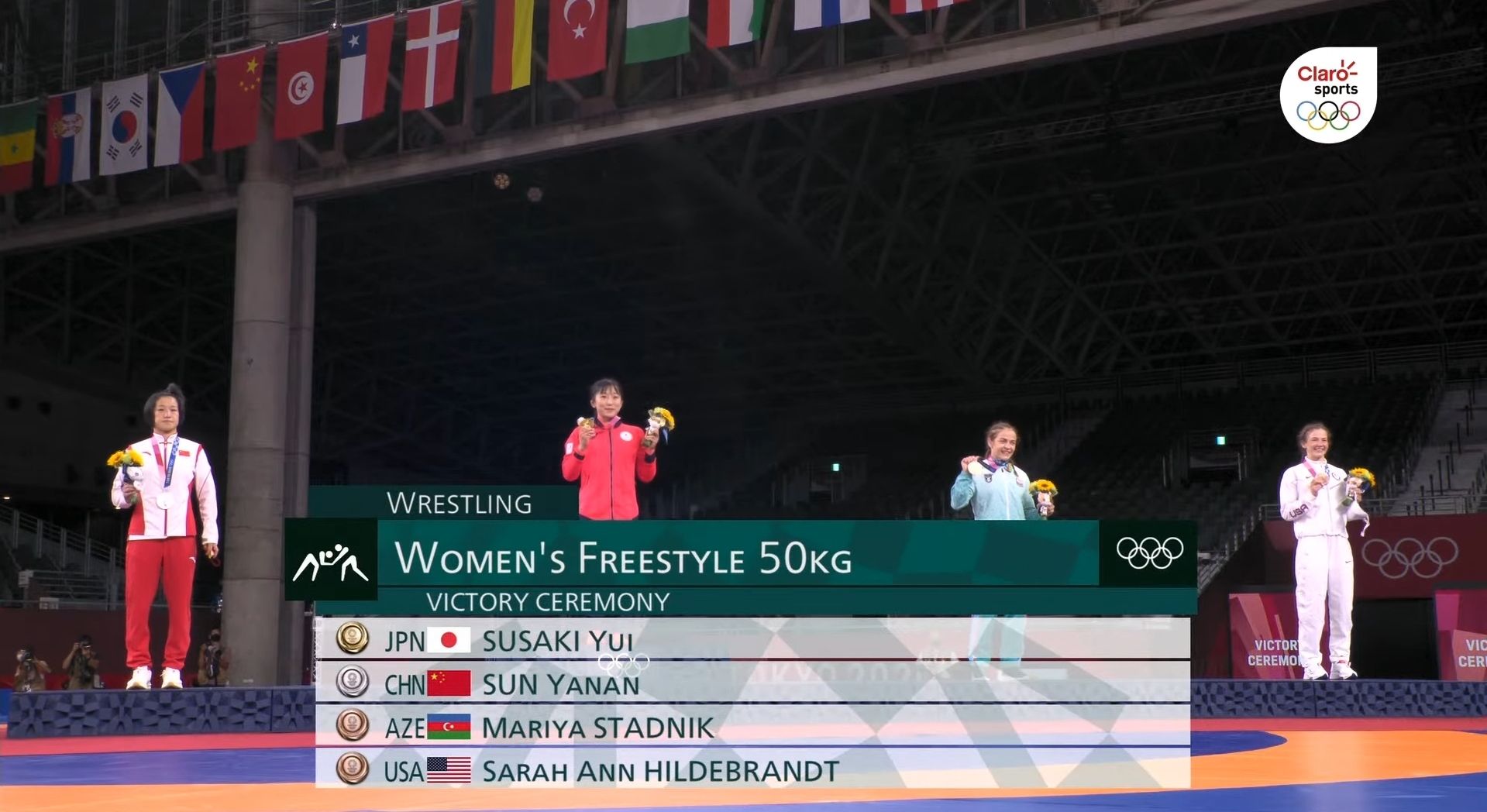 Women's Freestyle 50kg podium | Scrolller