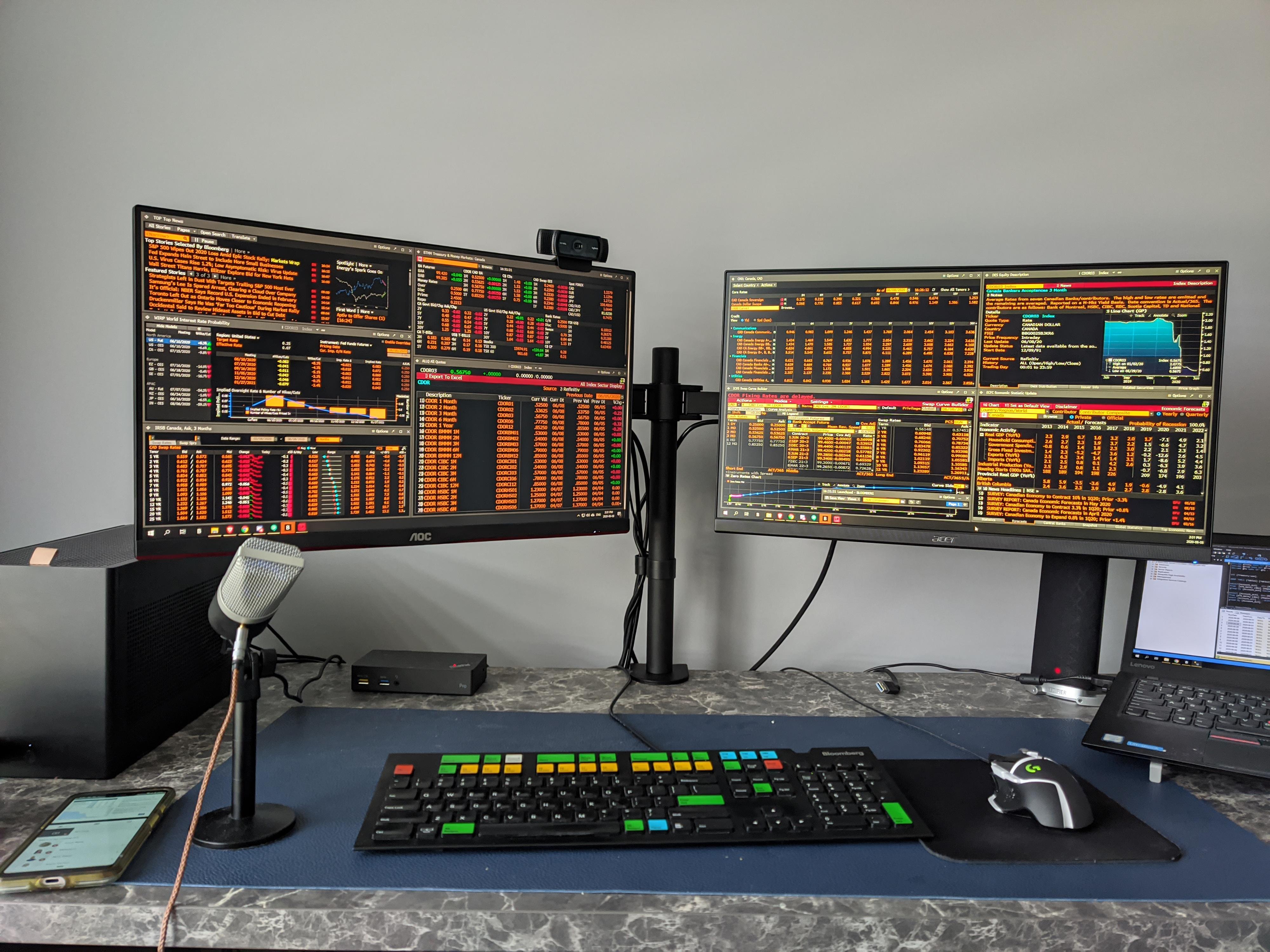 Working from home, Ghost S1 on the left and work laptop on the right. | Scrolller