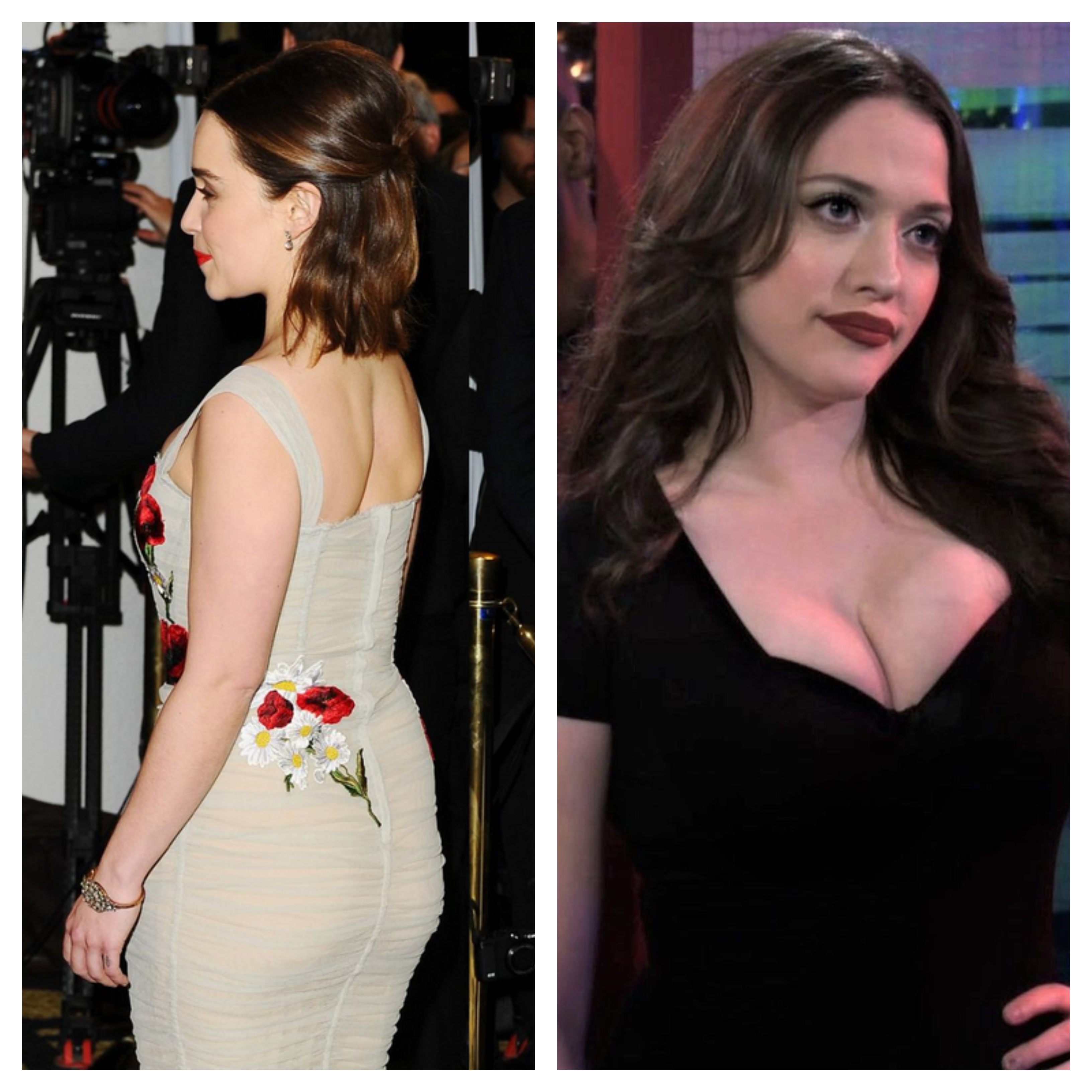 Would you rather titfuck Kat Dennings big milkers or assjob Emilia Clarke's chubby buns? | Scrolller