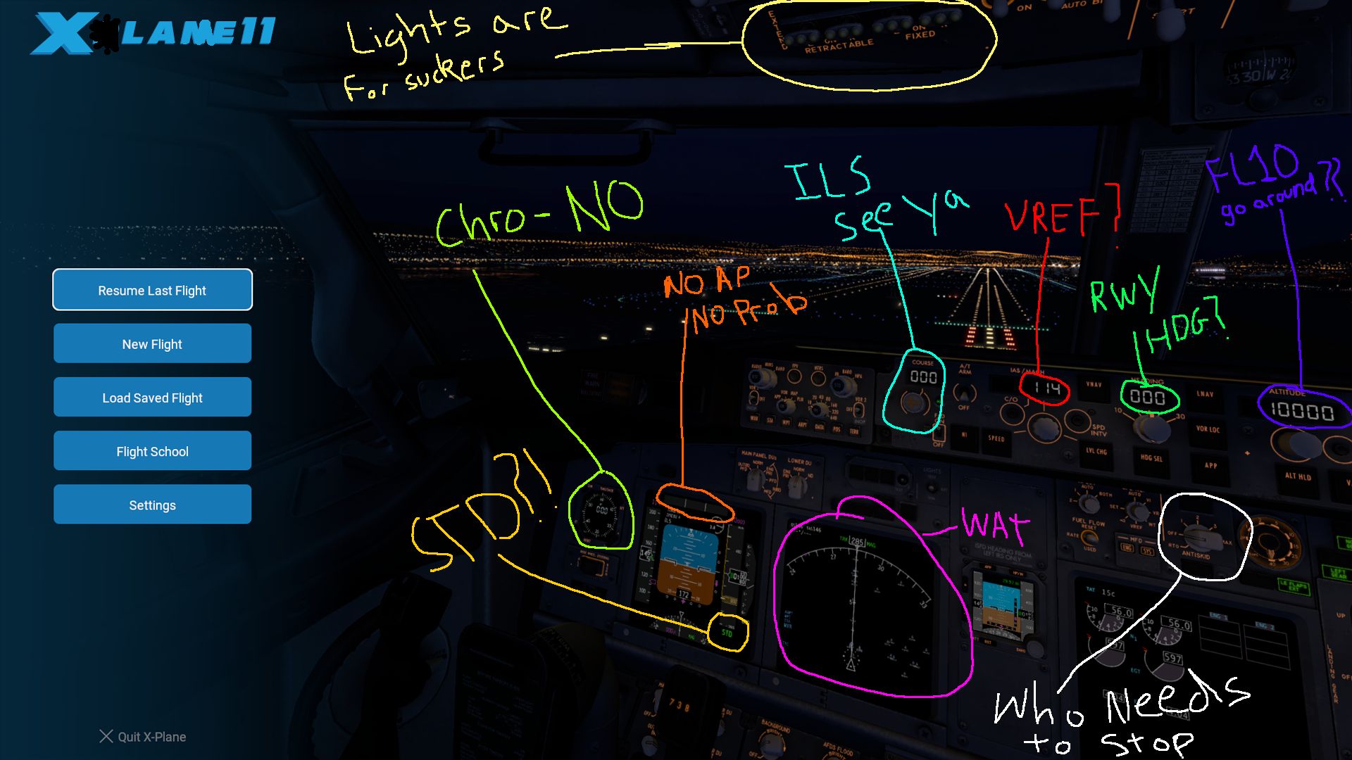 X-Plane 11 menu, absolutely unplayable | Scrolller