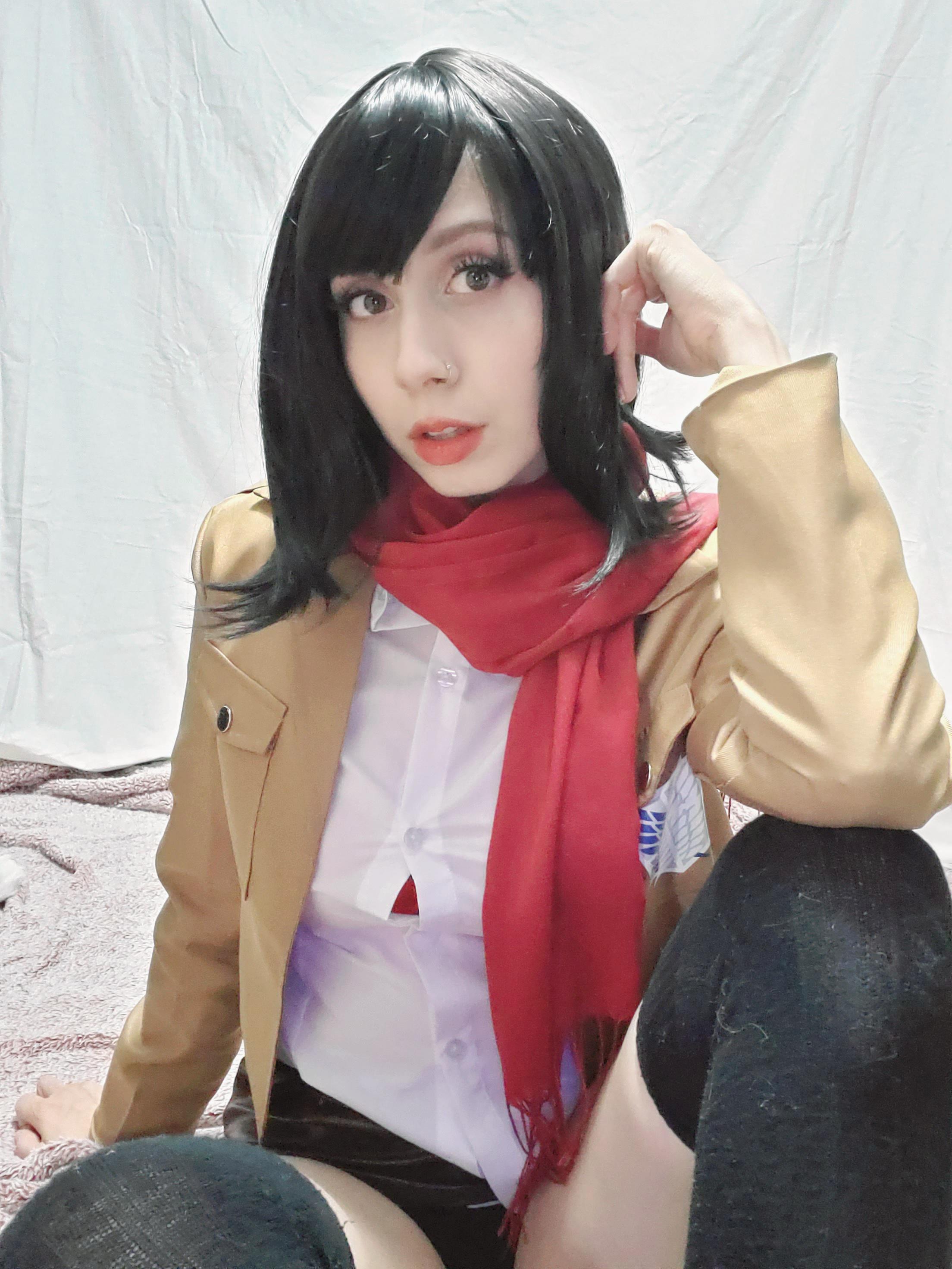 X_Raee as Mikasa from Attack on Titan | Scrolller