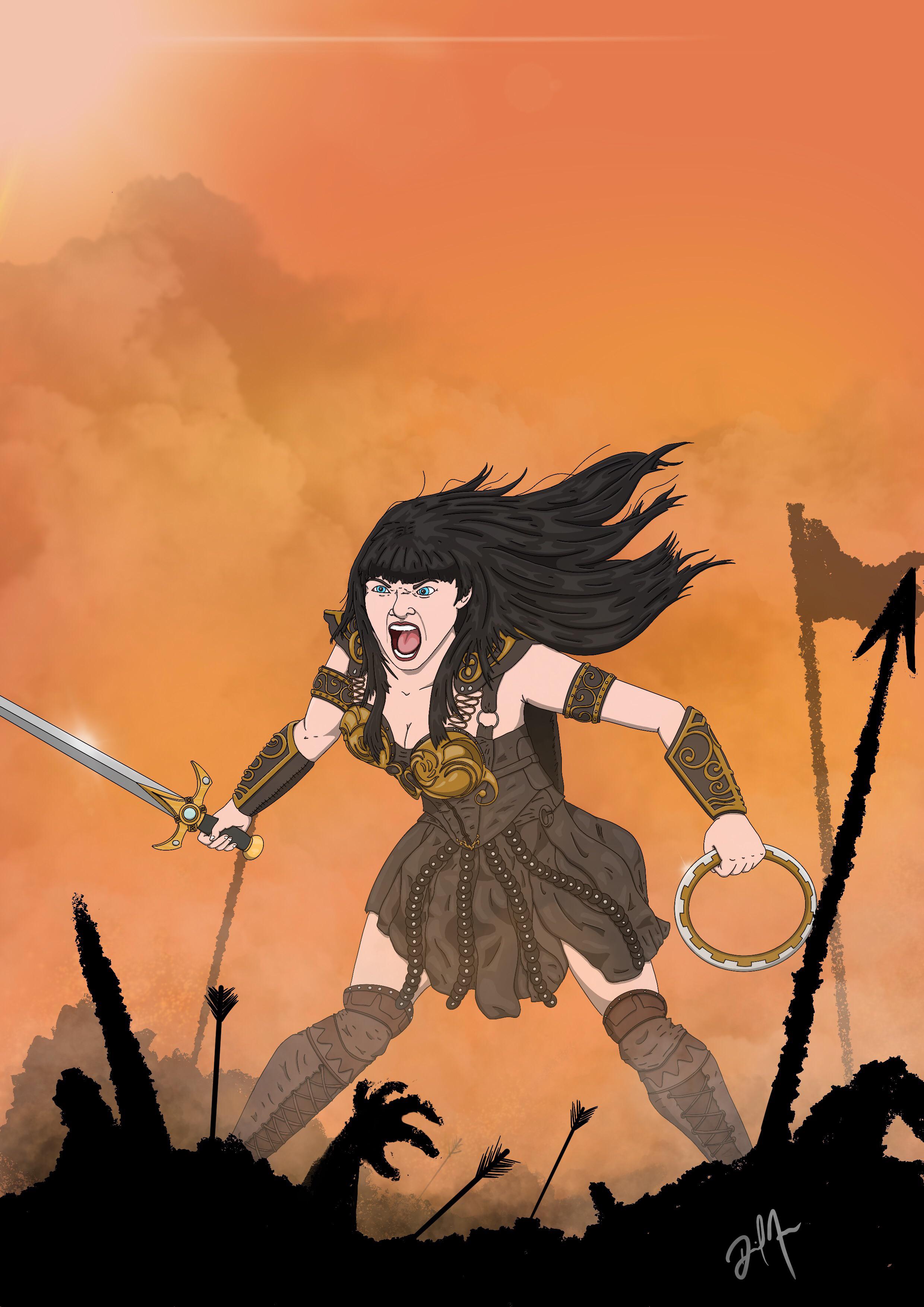 “Xena: Warrior Princess” Me, Procreate, 2020 | Scrolller