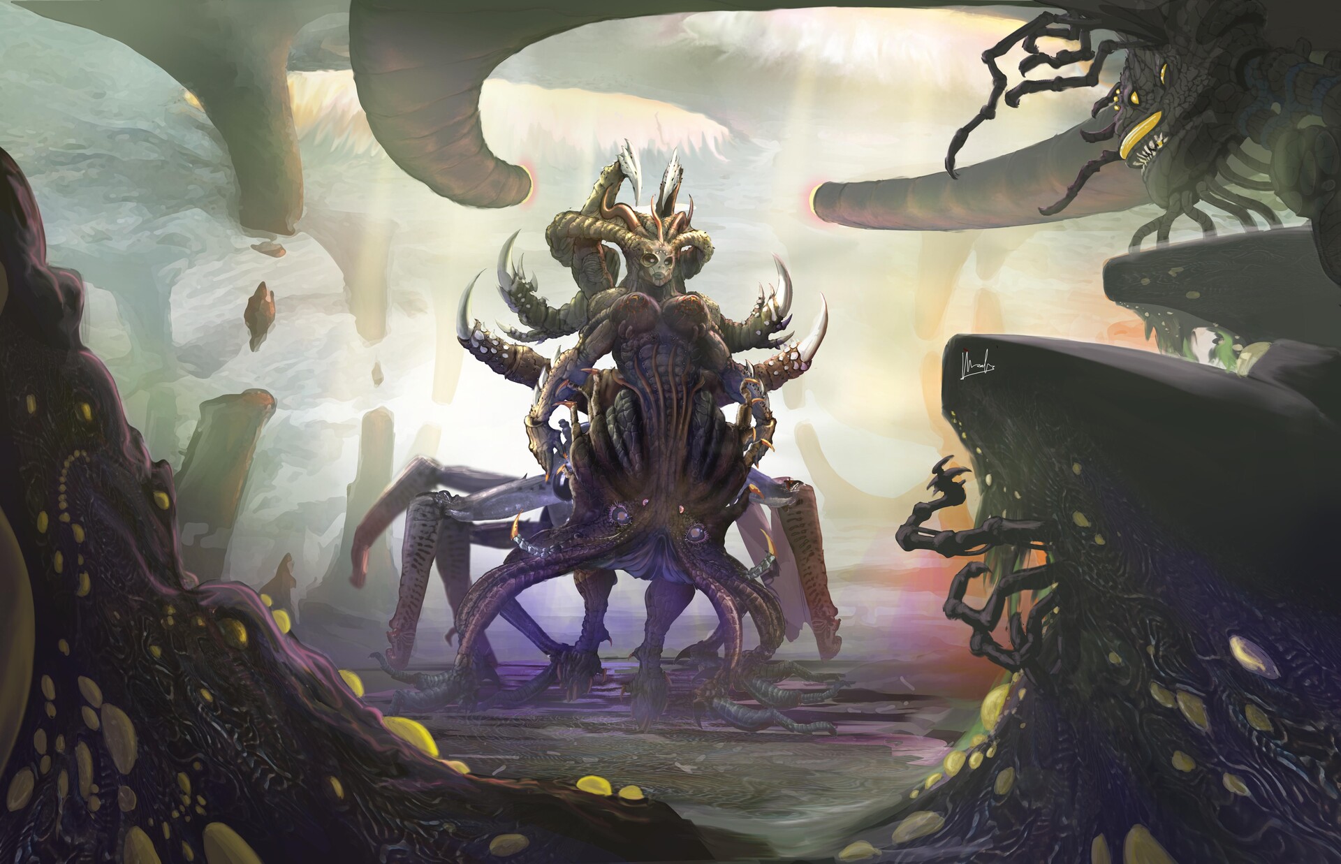 Xulono, the queen Mother of alien Karak race by Marco Maccecchini | Scrolller