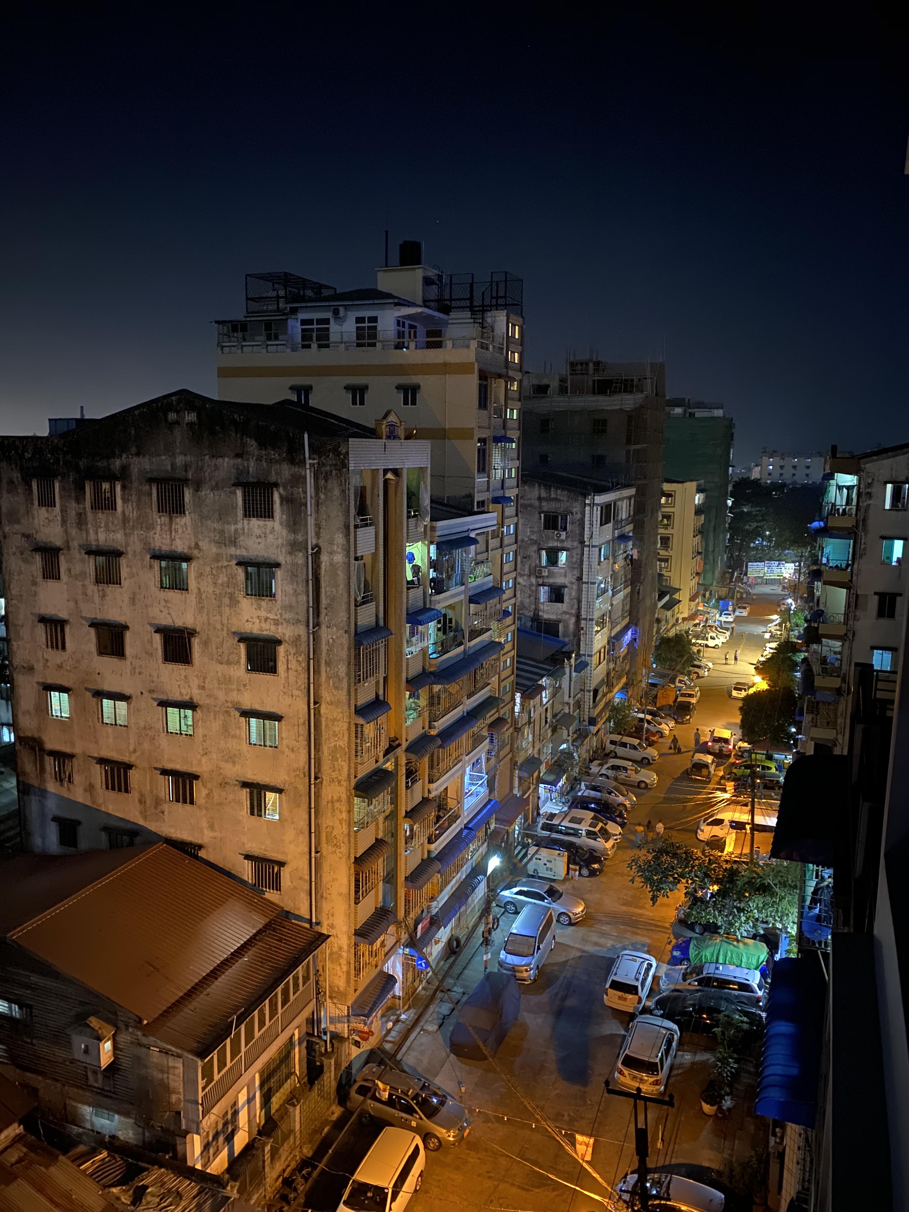 Yangon street Night mode | Scrolller