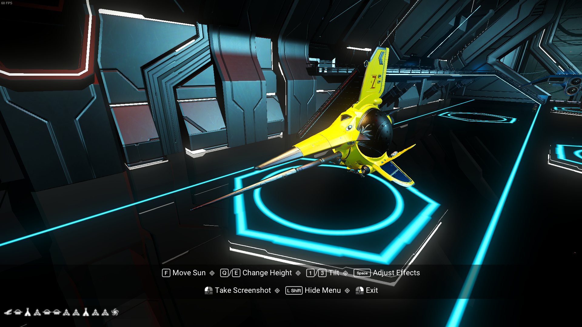 Yellow Guppy with long nose, 1 Thruster, Exotic. System near Euclid center | Scrolller