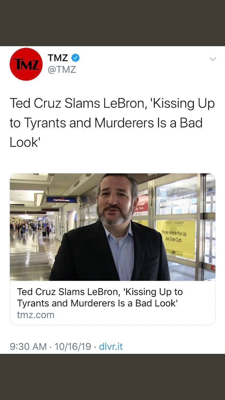 Yes, it is a bad look, Ted... | Scrolller