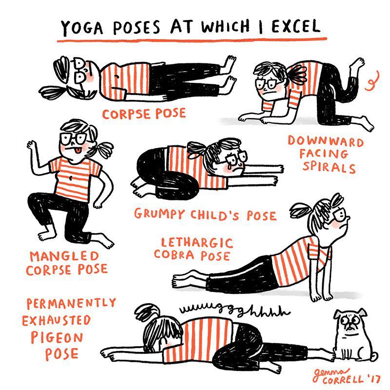 Yoga Poses at which I excel - from Instagram | Scrolller