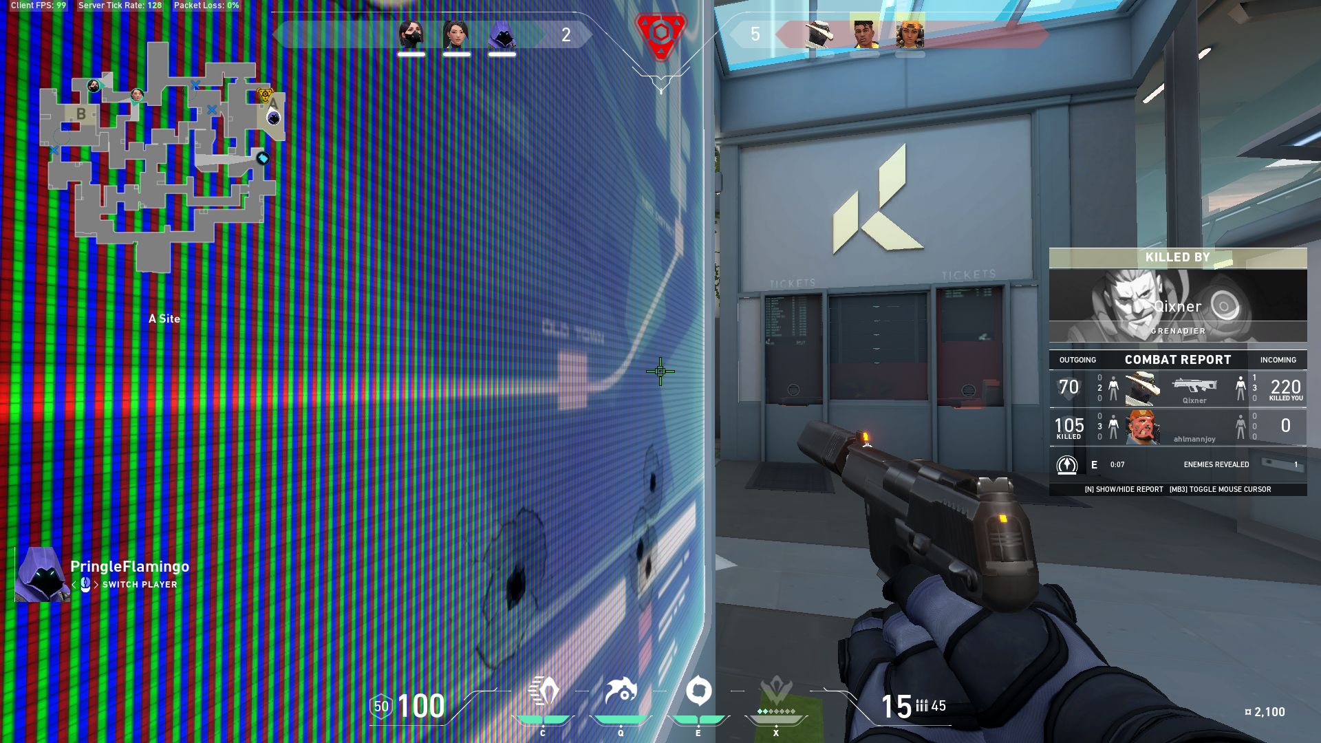You can see the RGB subpixels on the screens in Valorant's map Split if you get close enough ...