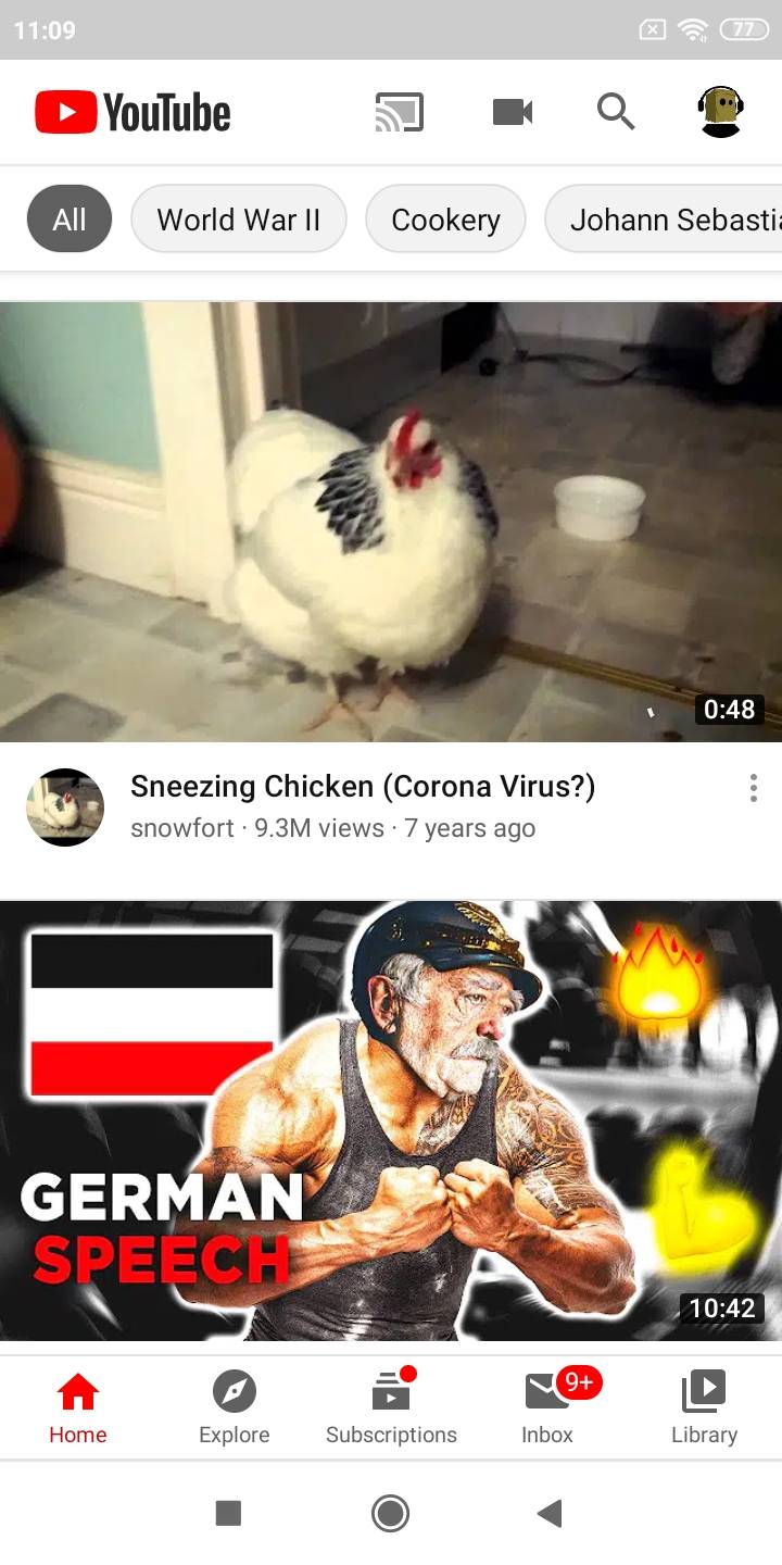 YouTube recommendations today | Scrolller