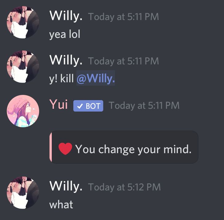 Yui discord bot knows what's up | Scrolller