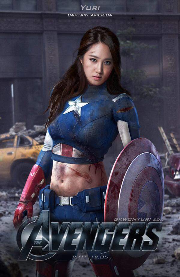 Yuri as Captain America [Photoshopped] | Scrolller
