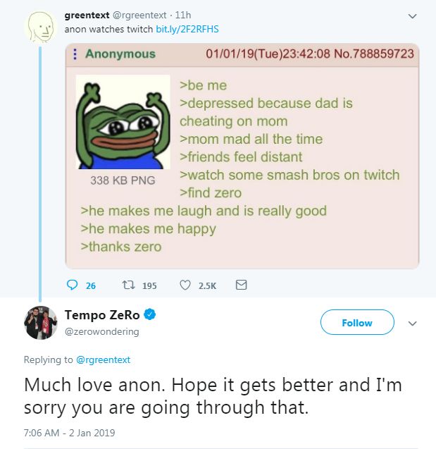 ZeRo sends love to anon | Scrolller