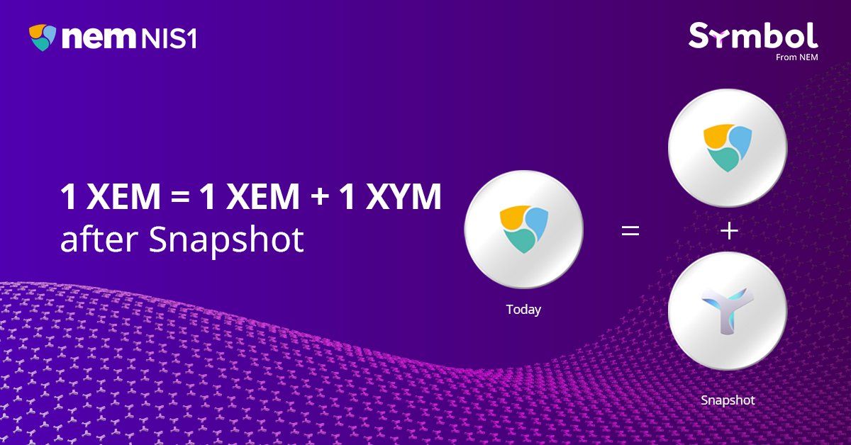 1 XEM Today = 1 XEM & 1 XYM after snapshot. The more XEM you have at Snapshot, the more XYM you ...
