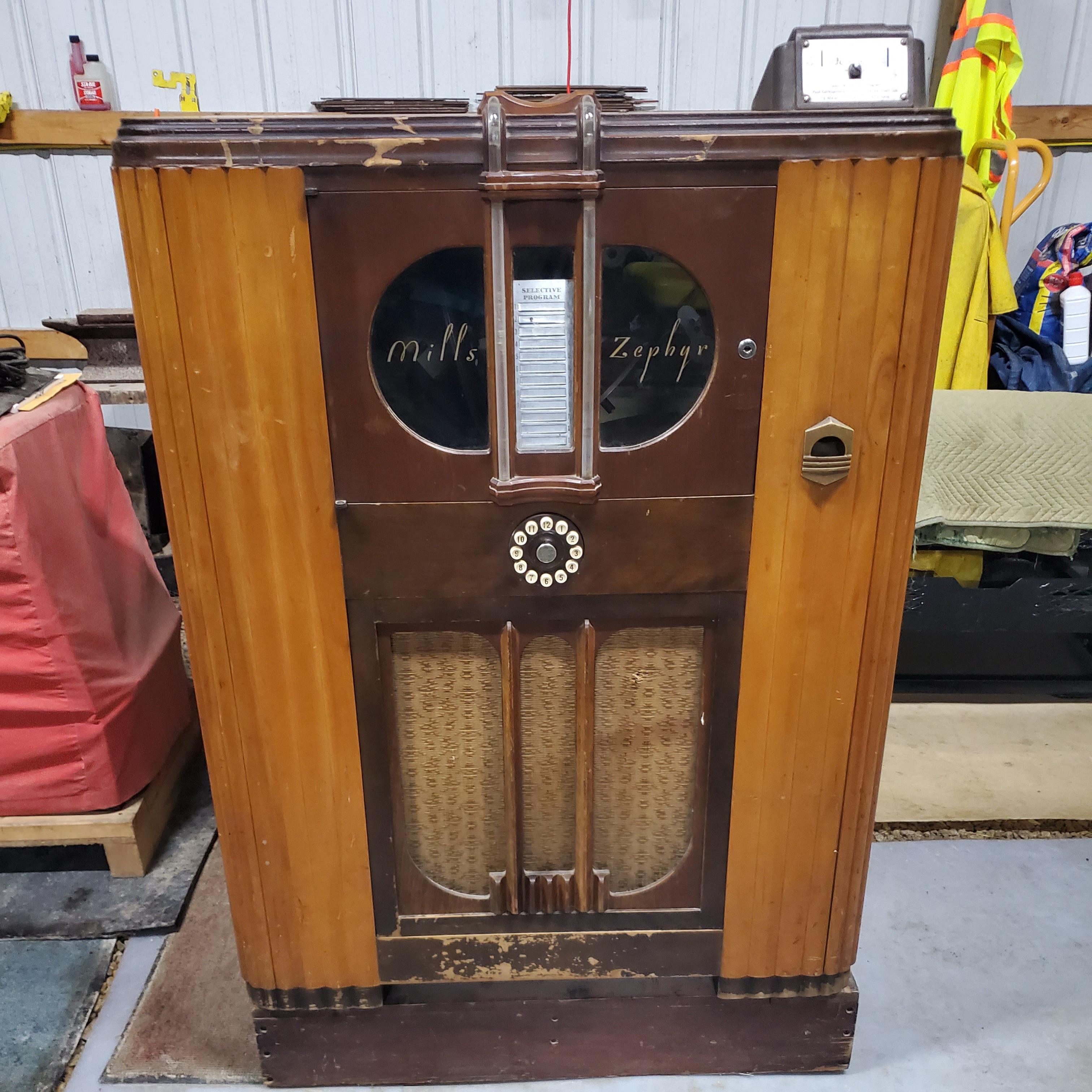 1938 Mills Zephyr Jukebox | Scrolller