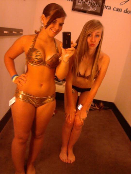 2 teens dressing room bombshell bikini | Scrolller