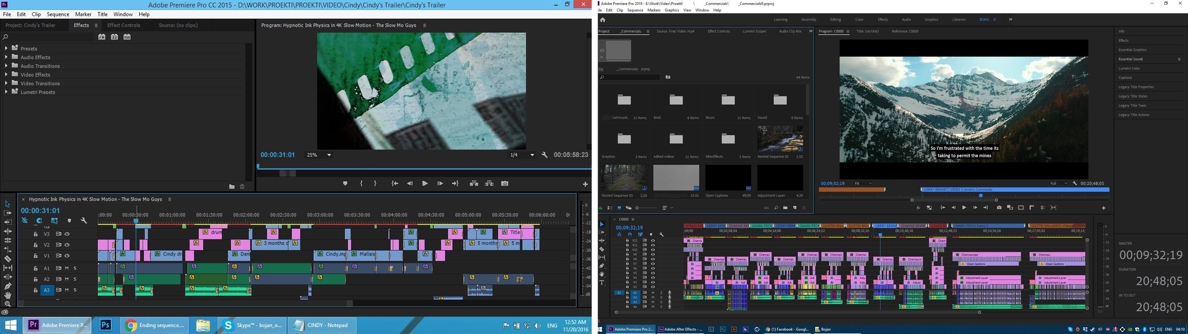 2016 vs 2019 Timeline. Documentary trailer vs Commercials. | Scrolller