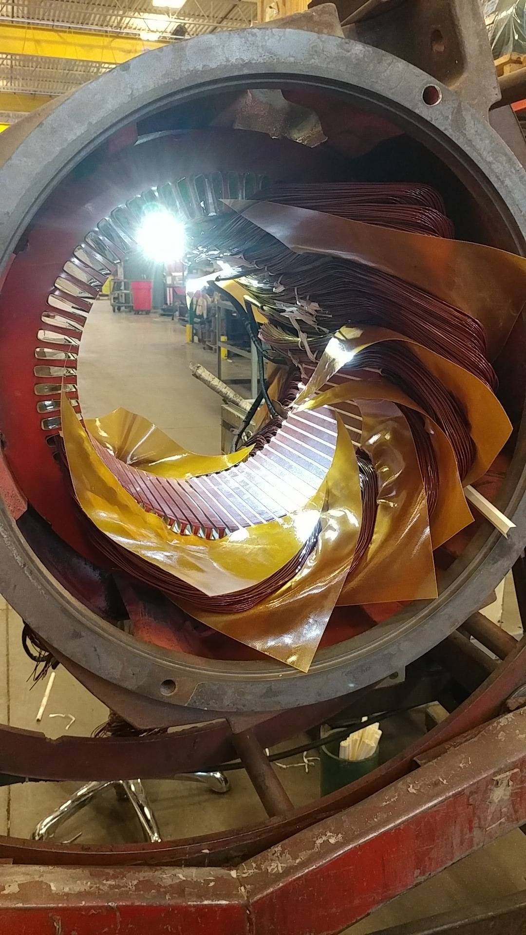 300Hp Electric motor rewind I'm currently working on. 200lbs of copper in this turd. | Scrolller