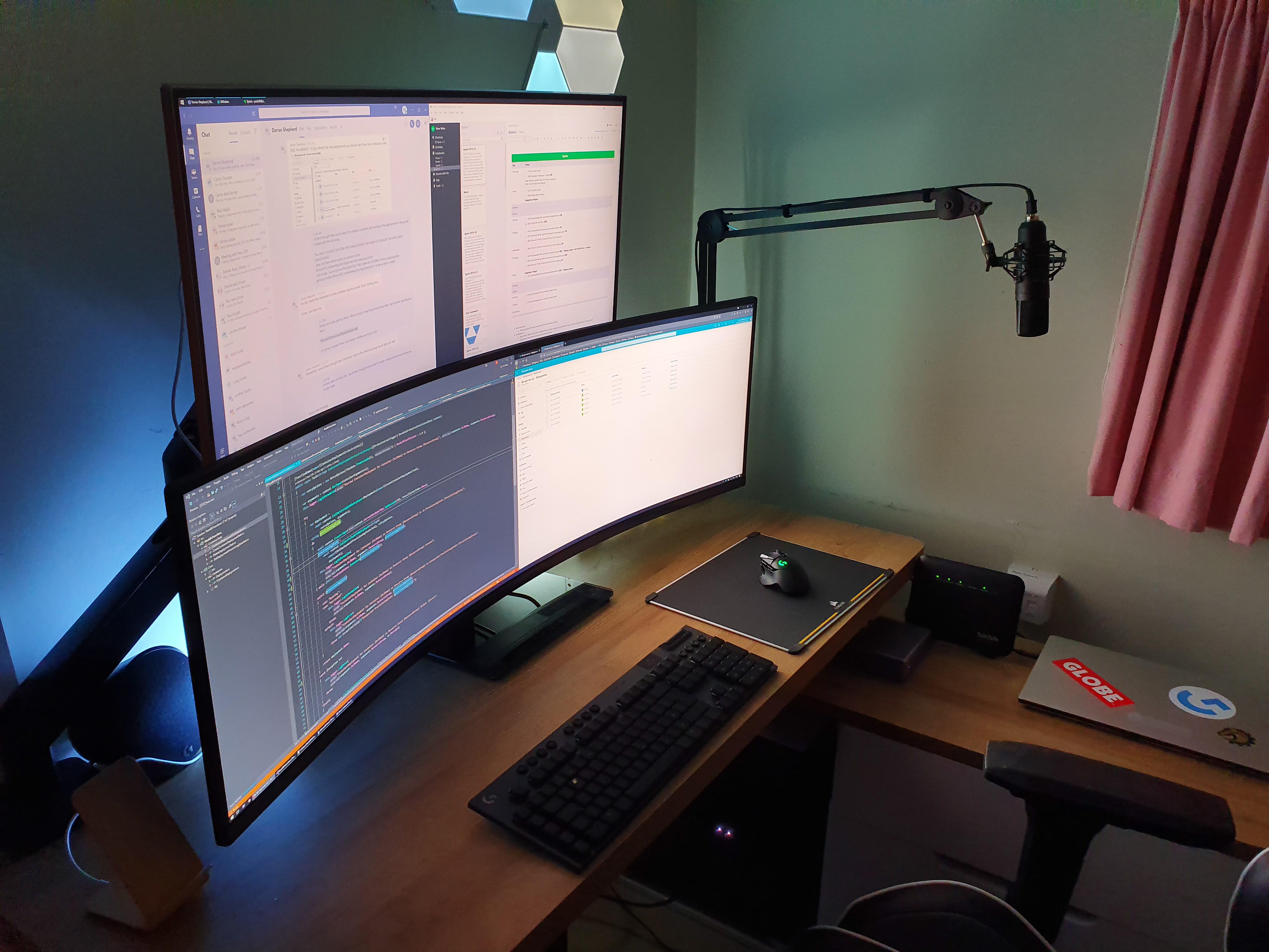 32:9 and 21:9 software development setup | Scrolller