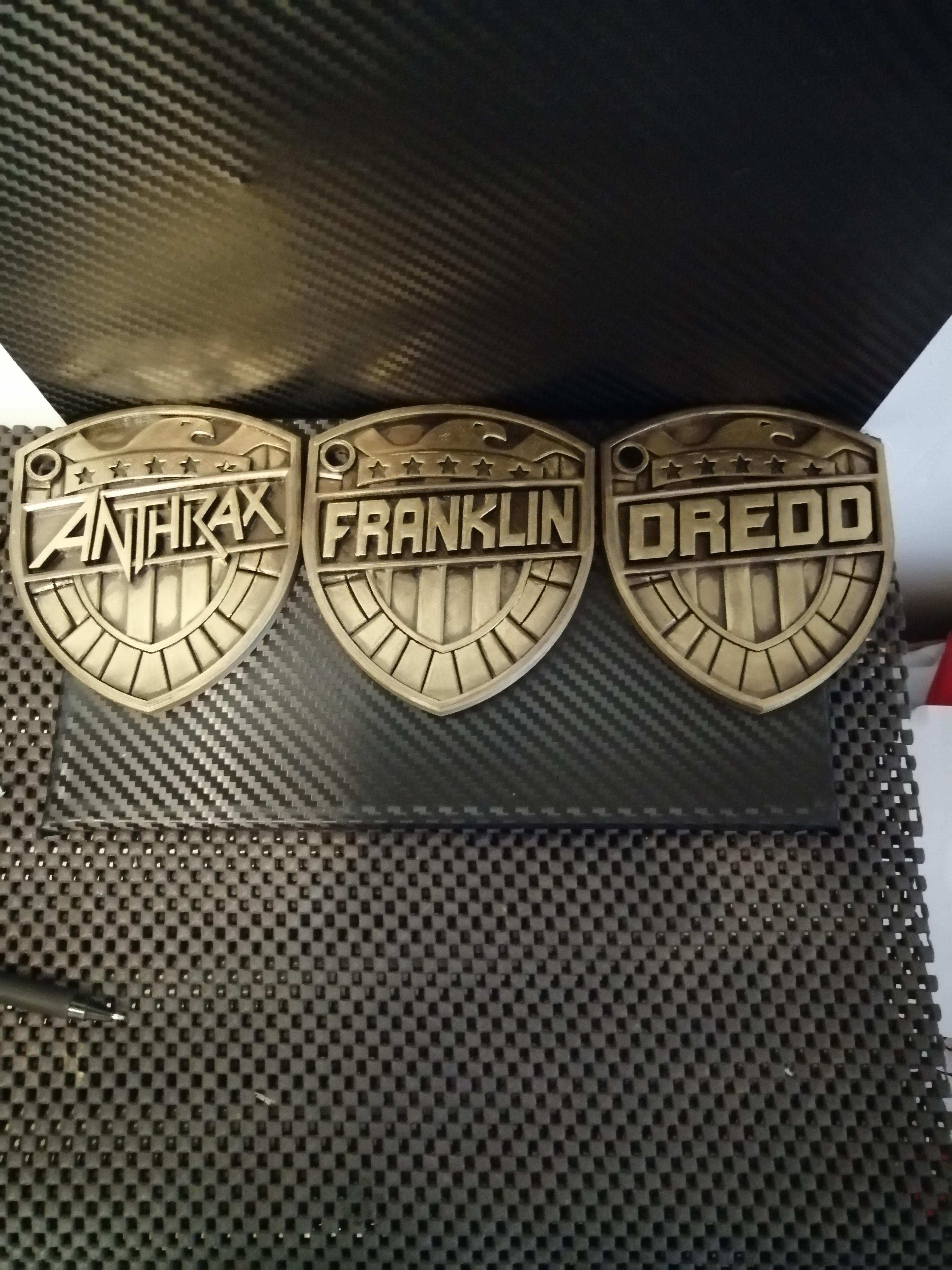 3d printed Judge Dredd badges. | Scrolller