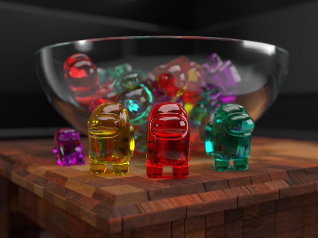 3D Rendered some Among Us gummies! | Scrolller