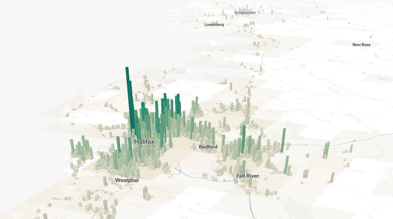 3D Visualization of Halifax's Population | Scrolller